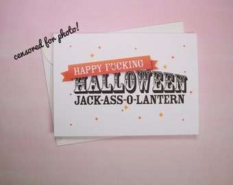 Funny halloween card | Etsy