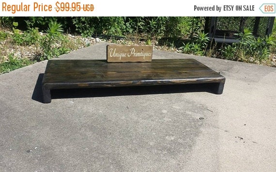 ON SALE Rustic Reclaimed Wood TABLE Tv Riser by UniquePrimtiques