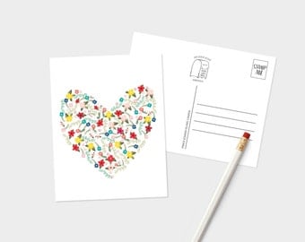 Romantic postcards | Etsy