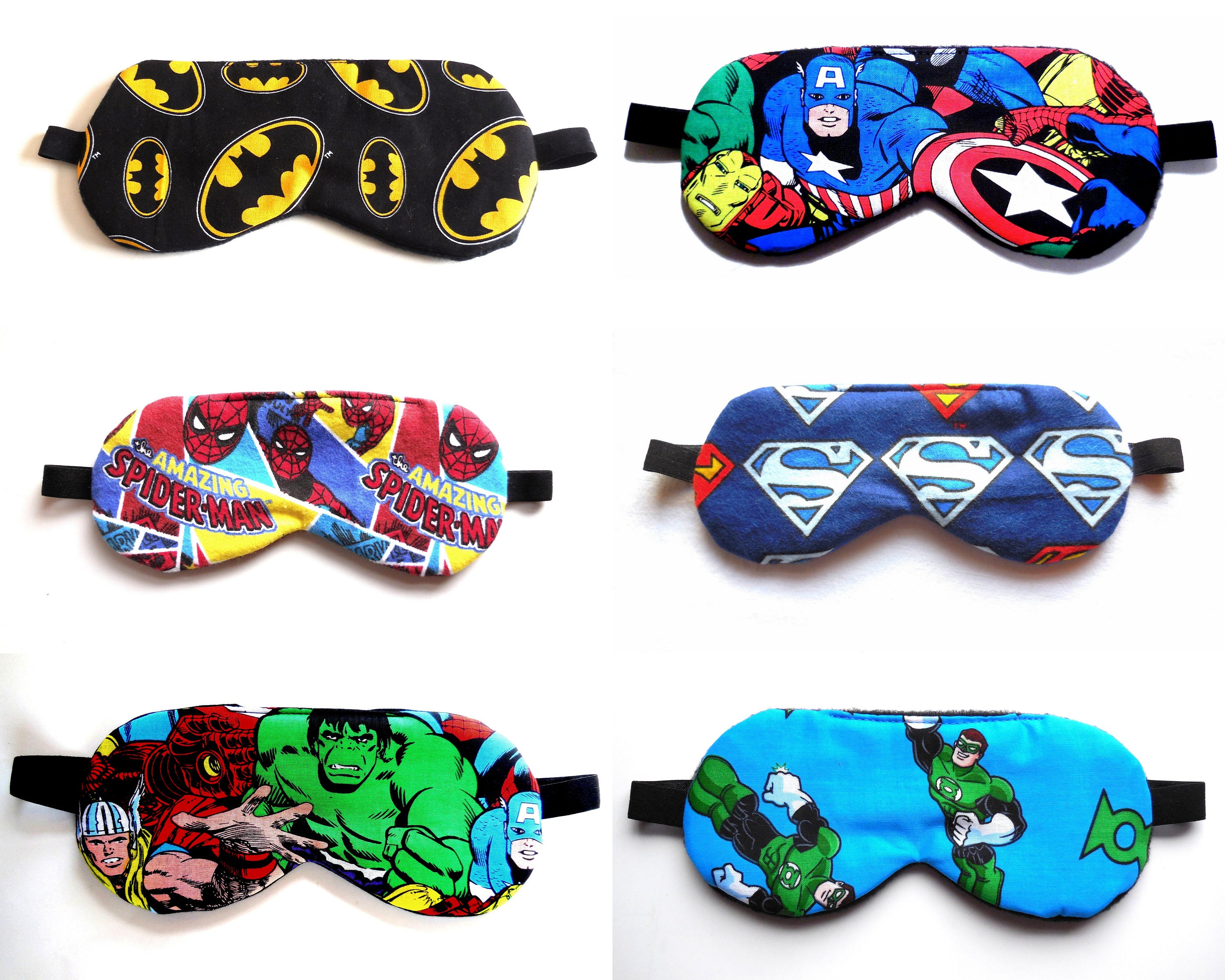 Superhero Sleep Mask Spiderman Superman Batman Incredible