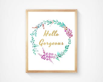 Hello gorgeous art | Etsy