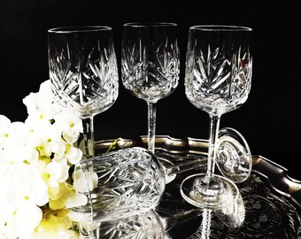 Crystal stemware | Etsy