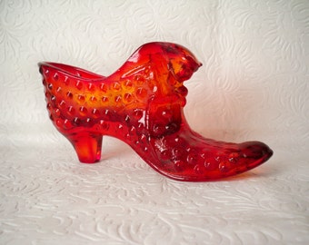 Fenton glass shoe | Etsy