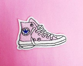 Embroidered converse | Etsy