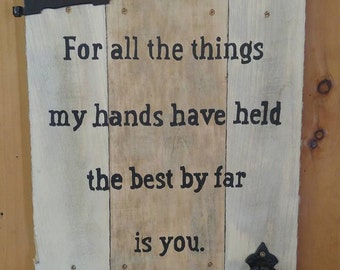 Hand held sign | Etsy