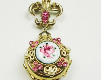 Vintage coro locket | Etsy