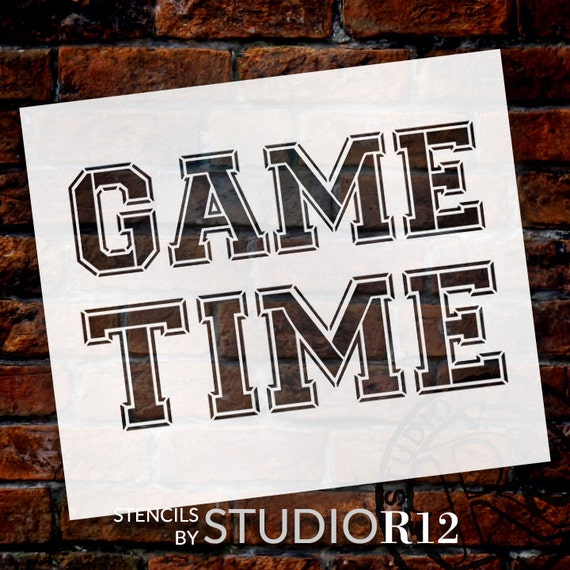 Game Time Word Stencil Select Size STCL1323 by