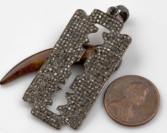 Razor blade necklace | Etsy