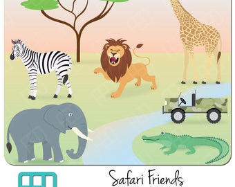 Safari clipart safari animals lion monkey giraffe zebra