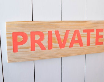 Private sign | Etsy