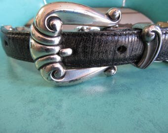 Leather link belt | Etsy