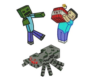 minecraft embroidery design – Etsy