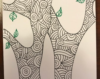 Zentangle tree | Etsy