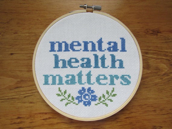 PATTERN: Cross Stitch Mental Health Matters Instant Download