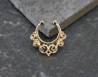 Fake nose ring | Etsy