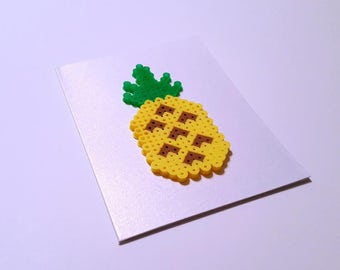 Perler bead card | Etsy