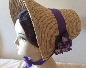 Items similar to 1800's Straw Bonnet: Large BASE ONLY Reproduction Poke ...