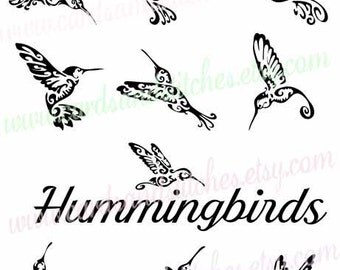 Hummingbird clip art | Etsy