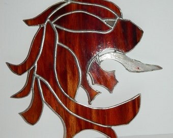 Stained glass lion | Etsy