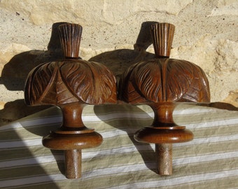 Wood finials | Etsy