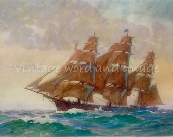Clipper ship prints | Etsy