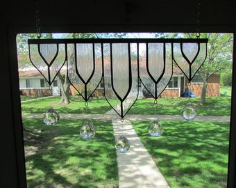 Stain glass valance | Etsy