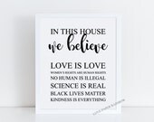 In this house we believe | Etsy