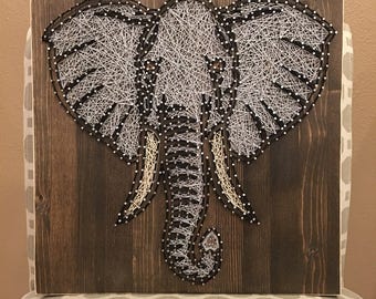 Elephant string art | Etsy