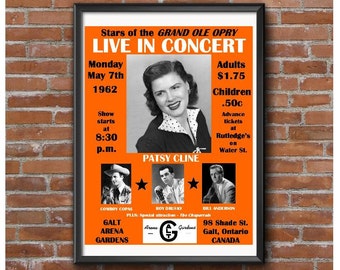 Patsy cline poster | Etsy