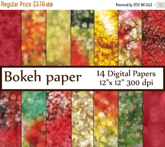 40%OFF Bokeh digital paper: CHRISTMAS PAPER Bokeh by ChiliPapers