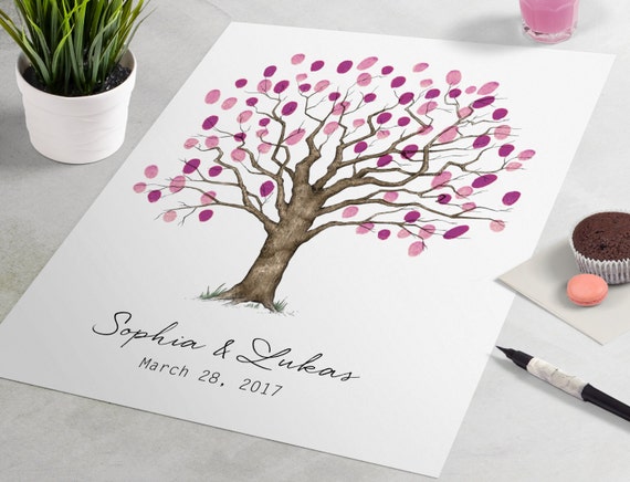 Guest Book Tree Chic Oak Guestbook Tree print is a beautiful