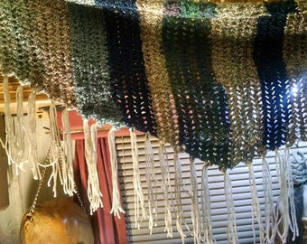 Loom knit shawl | Etsy