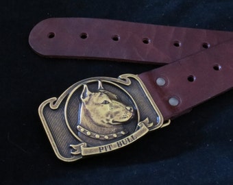 Pit bull belt buckle | Etsy