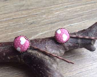 Heart hair pins | Etsy