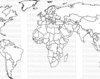 World map stencil | Etsy