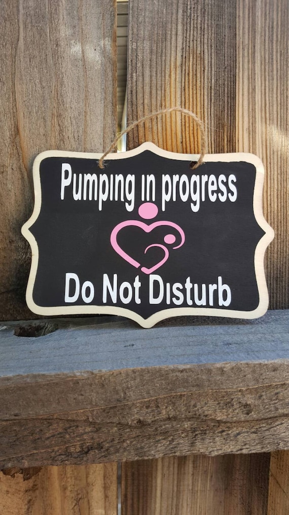 Do not disturb pumping sign New mom gift basket chalkboard