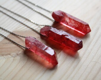 Natural ruby pendant | Etsy