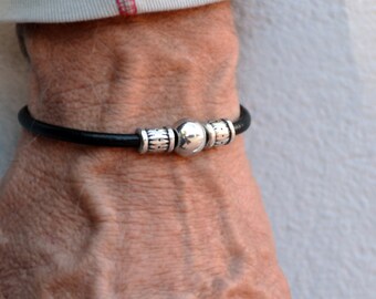 Leather armband | Etsy