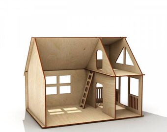 Dollhousewooden model gifts and more by WoodConStudio on Etsy