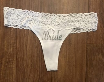 Just Married Lace Bridal Thong Just Married Lace Bridal