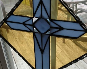 Stained glass cross | Etsy