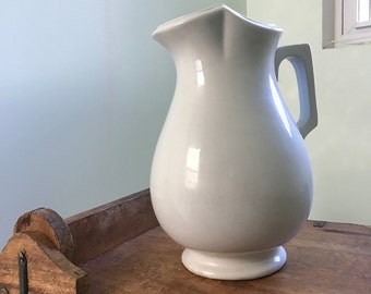 Large white pitcher | Etsy