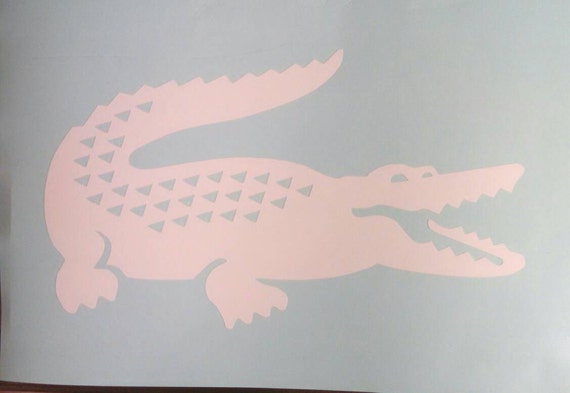 Lacoste decal logo die-cut sticker shirt auto window alligator