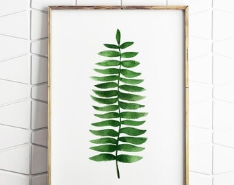 Fern Wall Decal Large Leaf Decals Vinyl Wall Decal Leaves