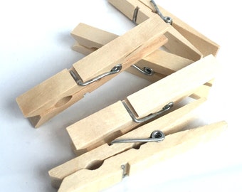 Wooden clothes pegs | Etsy