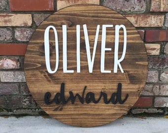 Round wood sign | Etsy