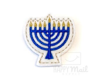 Menorah applique | Etsy
