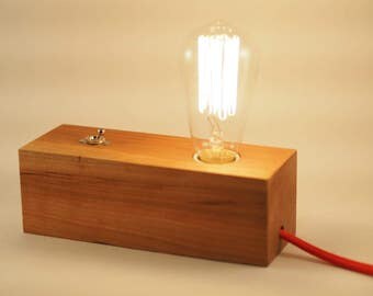 Wood block lamp | Etsy