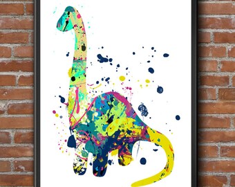 Brontosaurus art | Etsy