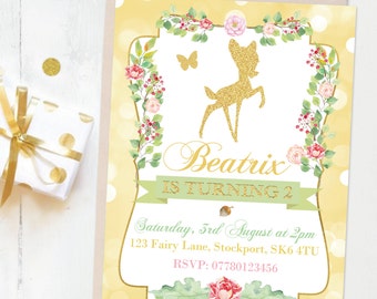 Bambi invitation | Etsy